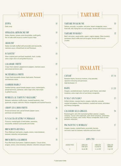 Gastro Menu Monza: Pasta, Pizzas & Italian Flavors
