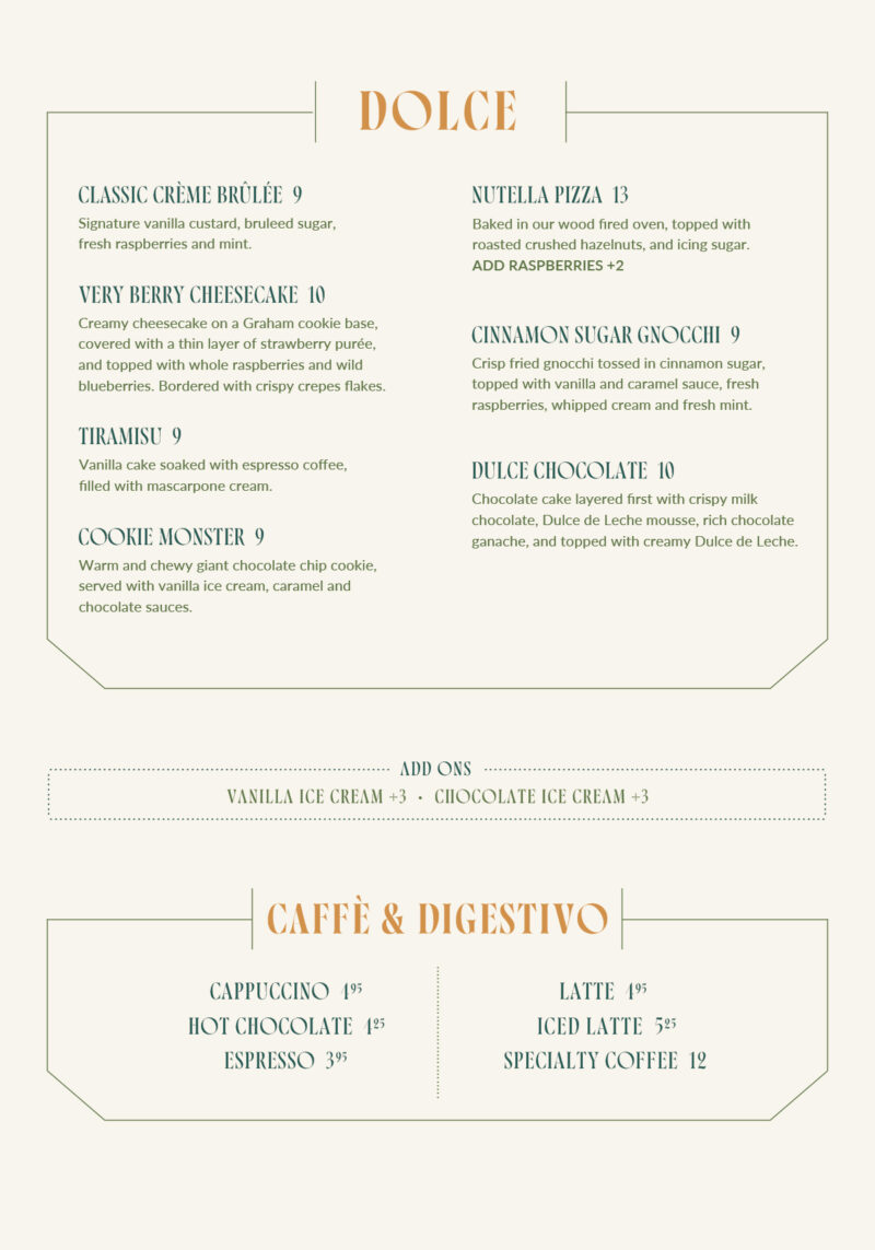 Gastro Menu Monza: Pasta, Pizzas & Italian Flavors